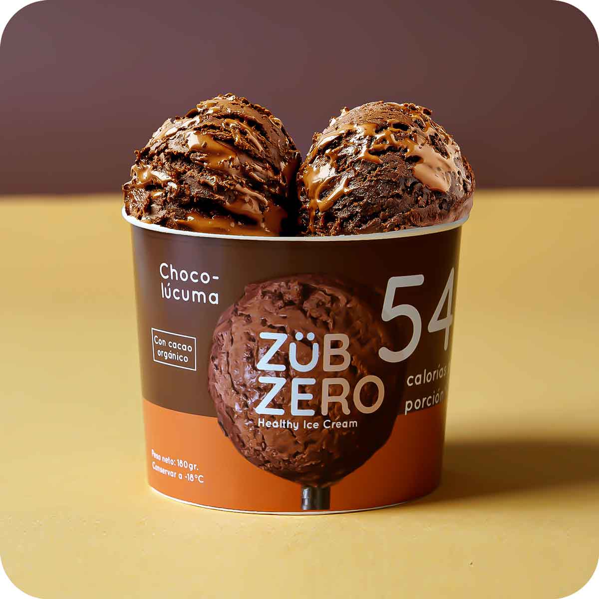 Zub Zero Choco-lúcuma - Zub Zero Helado Saludable